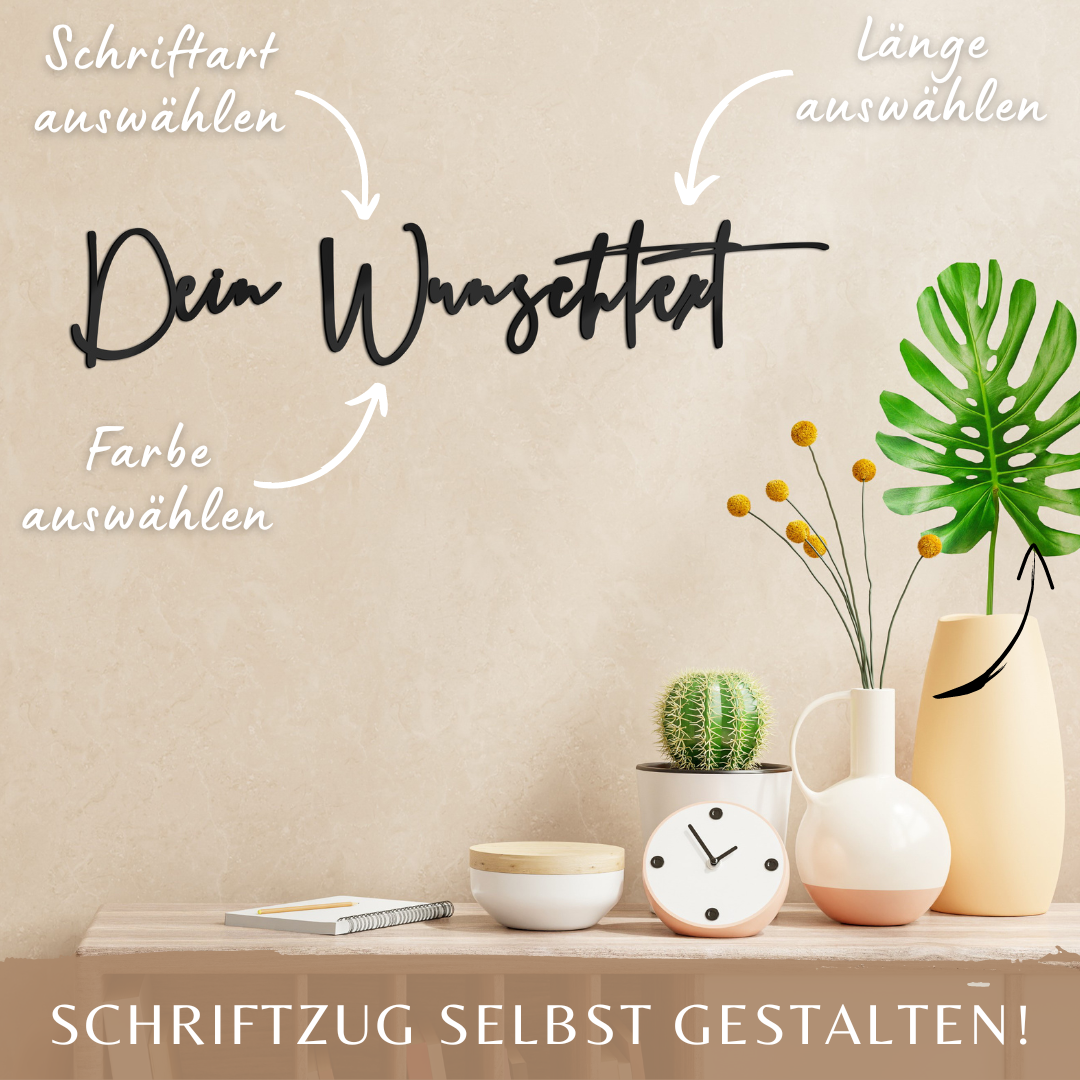 Individueller 3D Schriftzug – Dein Lieblingswerk