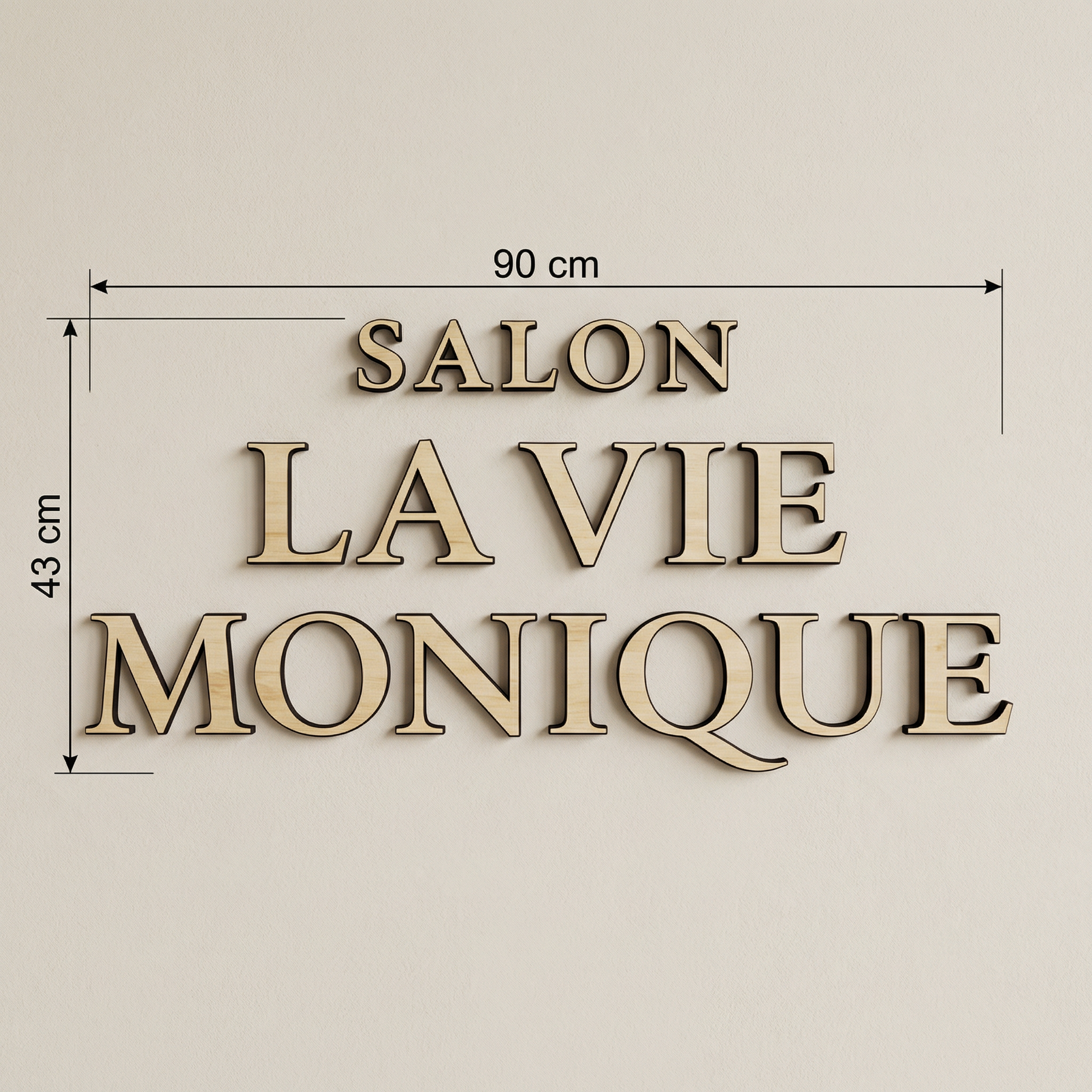 3D Logo Monique Ohlfest 90x43 cm – Dein Lieblingswerk